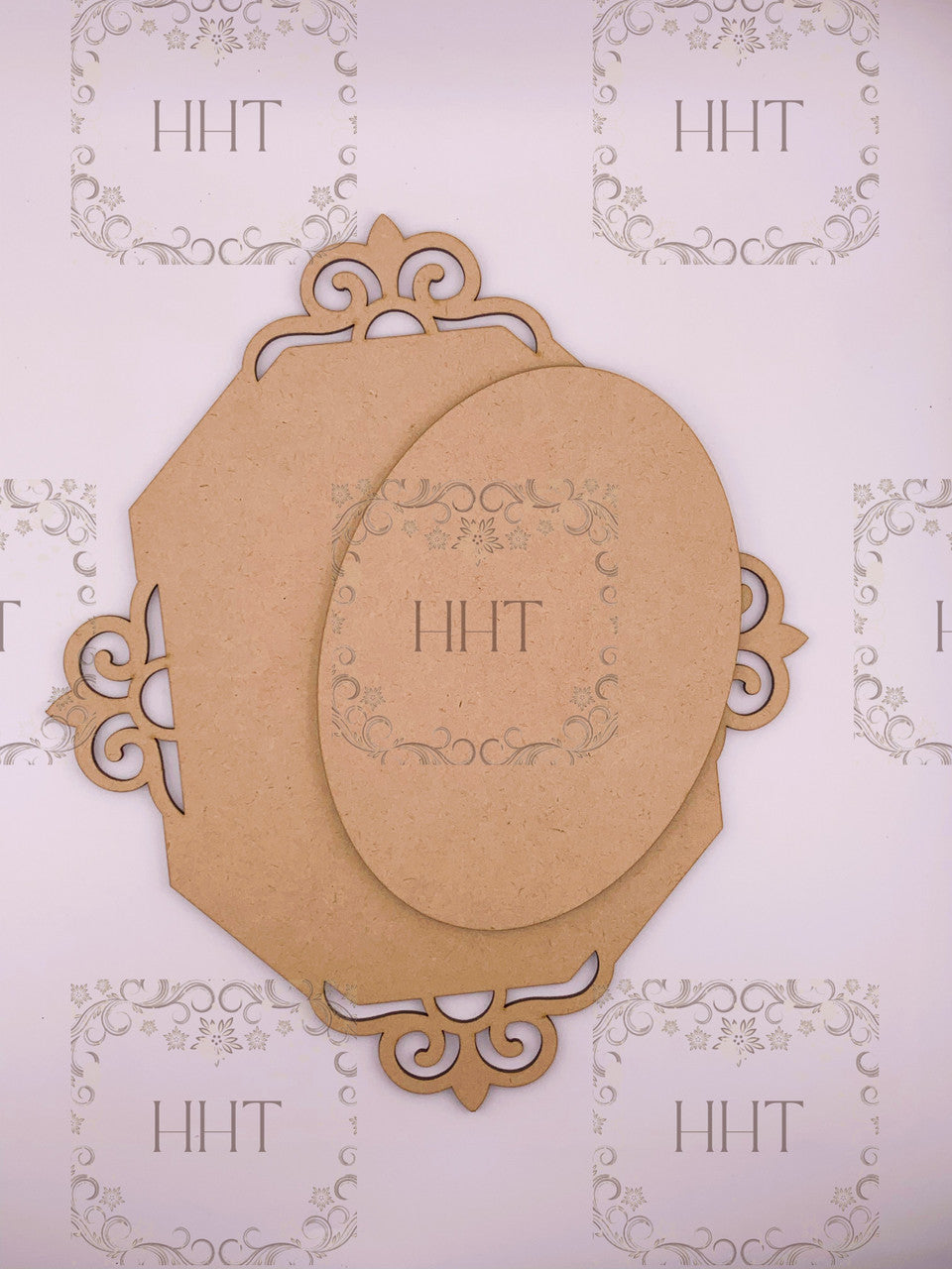 Handcrafted Holiday Traditions MDF Plaque with center Overlay 2 Pieces ...